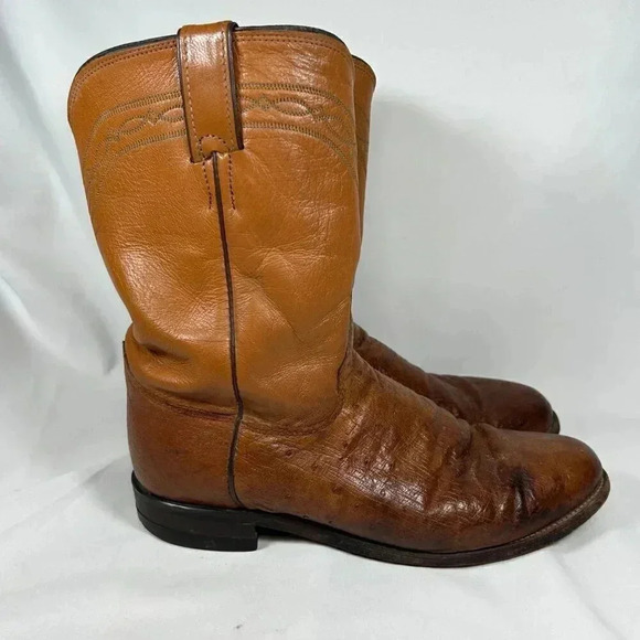 Justin Boots | Shoes | Justin Boots Exotic Ostrich Roper Size D Mens ...